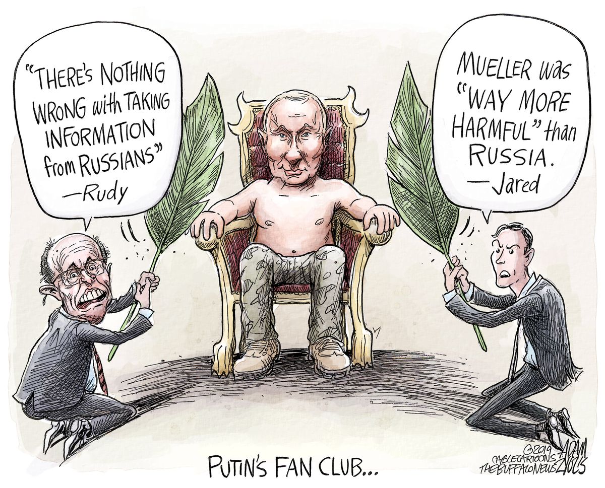 Political Cartoon World Russia fan club Jared Kushner Rudy Giuliani ...