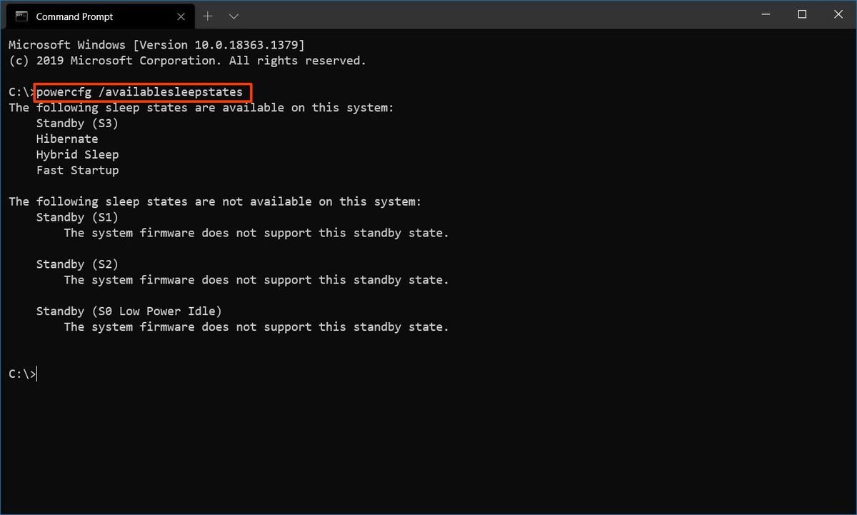 How to check which power sleep states are supported by your PC on ...