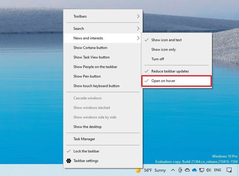 How to use the Windows 10 news and interests taskbar widget | Windows ...