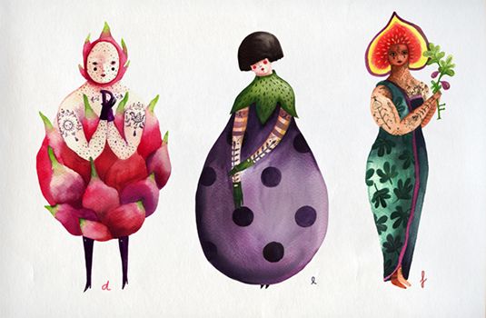 The alphabet transformed into fruity women with a twist | Creative Bloq
