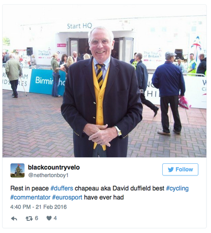 Cycling commentator David Duffield dies, aged 84 | Cycling Weekly
