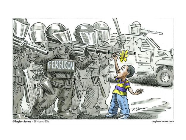 Editorial cartoon U.S. Ferguson police | The Week