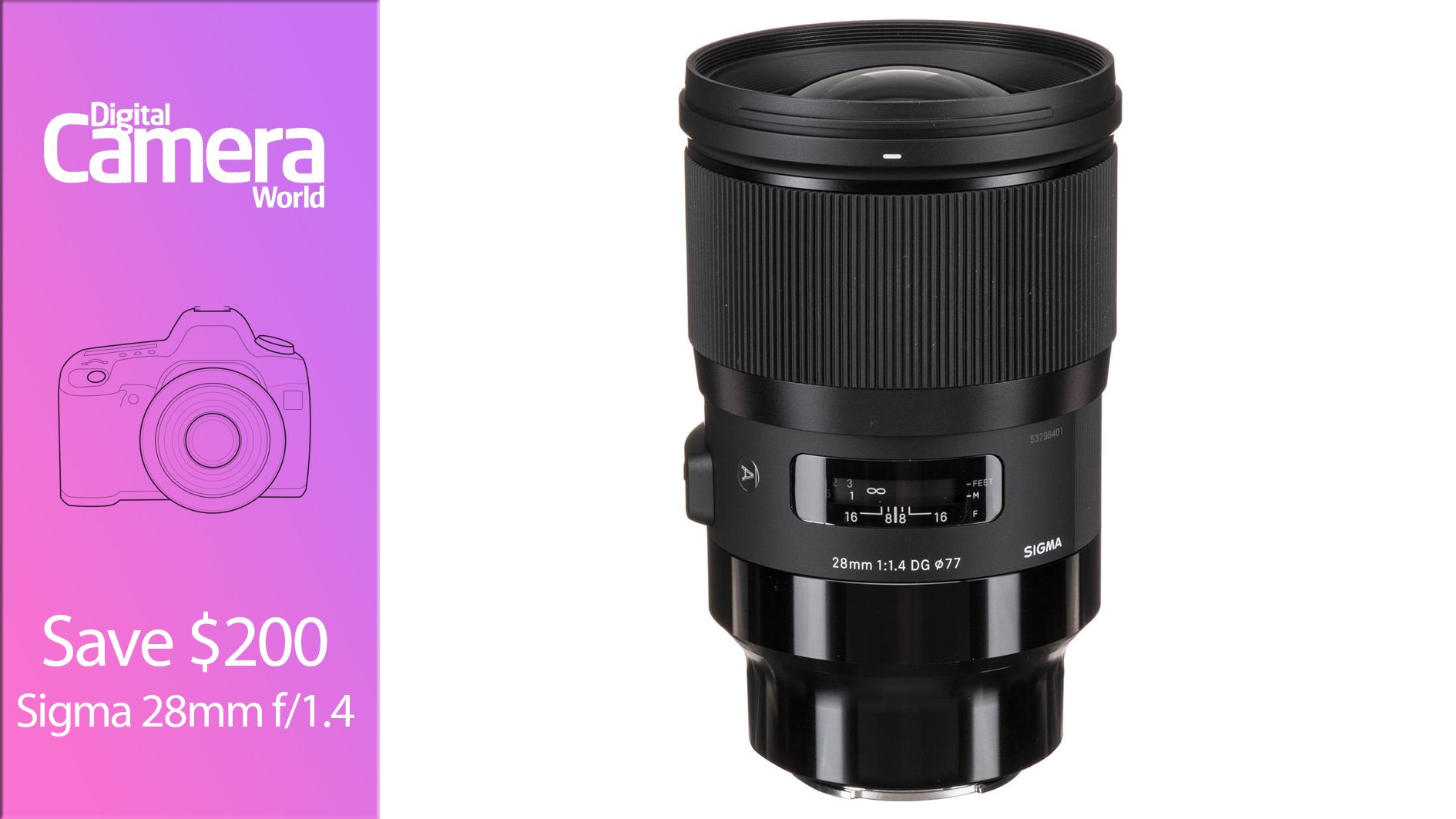 Save an amazing $200 off the Sigma 28mm f/1.4 DG HSM ART from Adorama ...