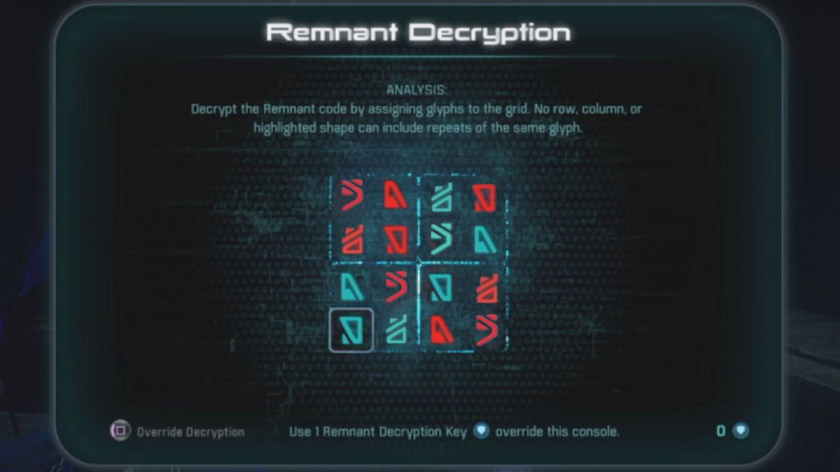 Mass Effect Andromeda Remnant Decryption glyph puzzle solutions guide ...