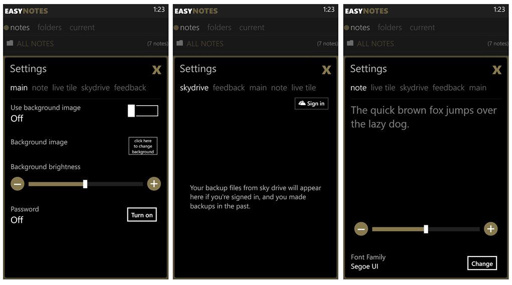 EasyNotes for Windows Phone 8, a feature rich sticky notes app ...