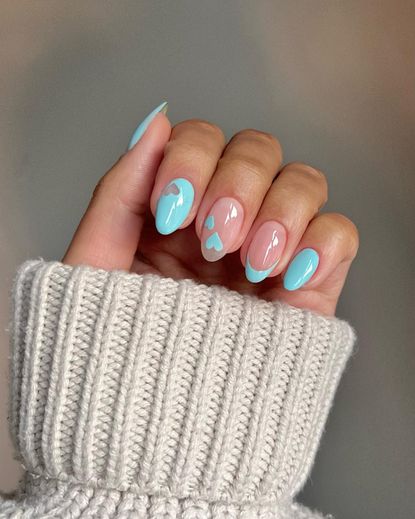 10 Chic Baby Blue Nail Colour Designs to Try This Summer | Who What Wear