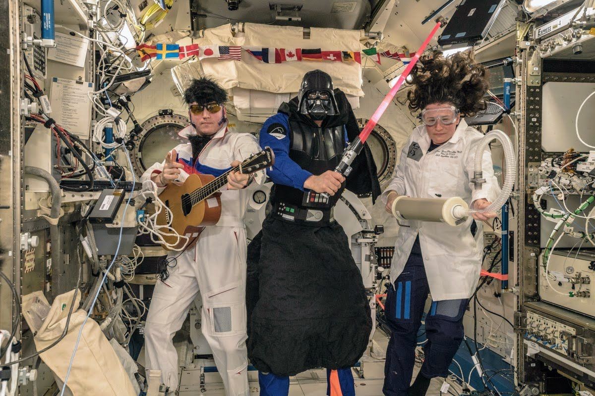 Elvis and Darth Vader Invade Space Station for Astronauts' Halloween ...