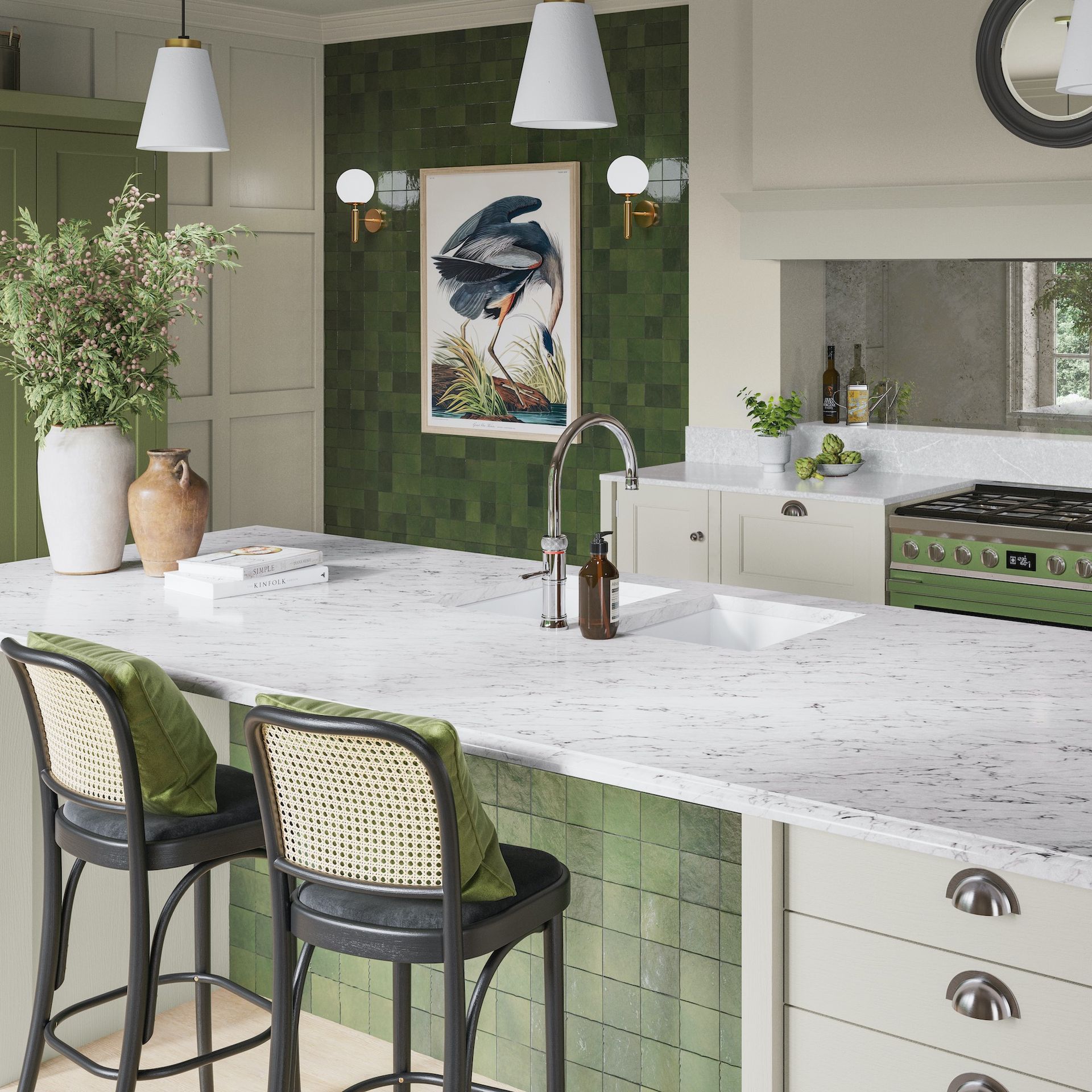 10 tiled kitchen island ideas for a standout space | Ideal Home