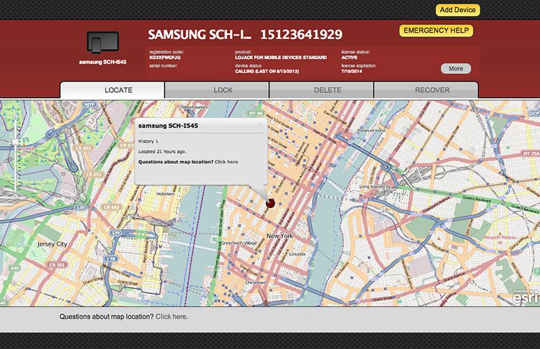 LoJack for Mobile Devices Review - Samsung Android App - LAPTOP ...
