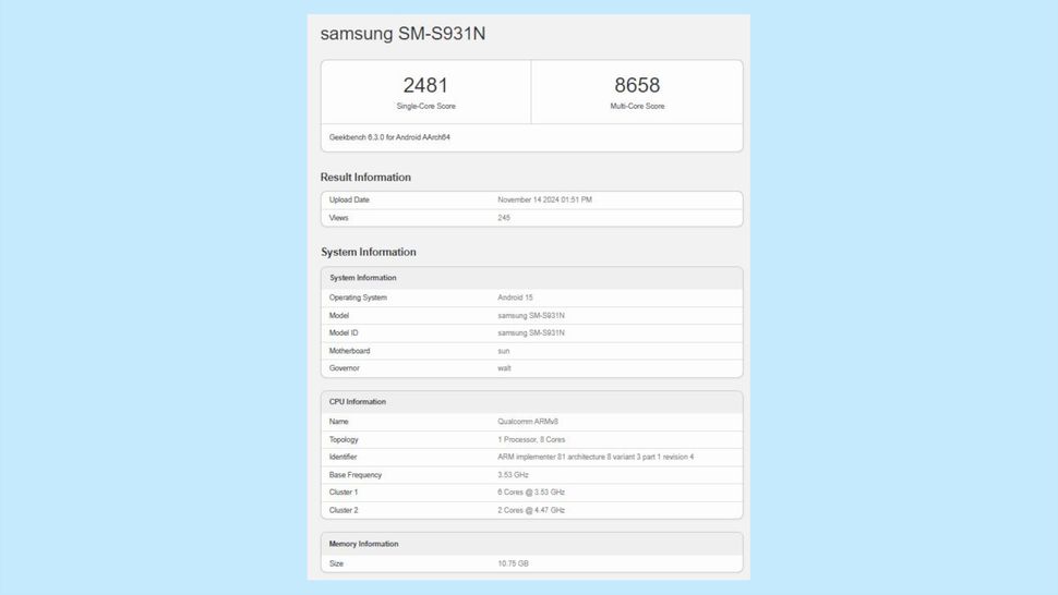 Samsung Galaxy S25 benchmarks just leaked — Snapdragon 8 Elite's performance has me worried ...
