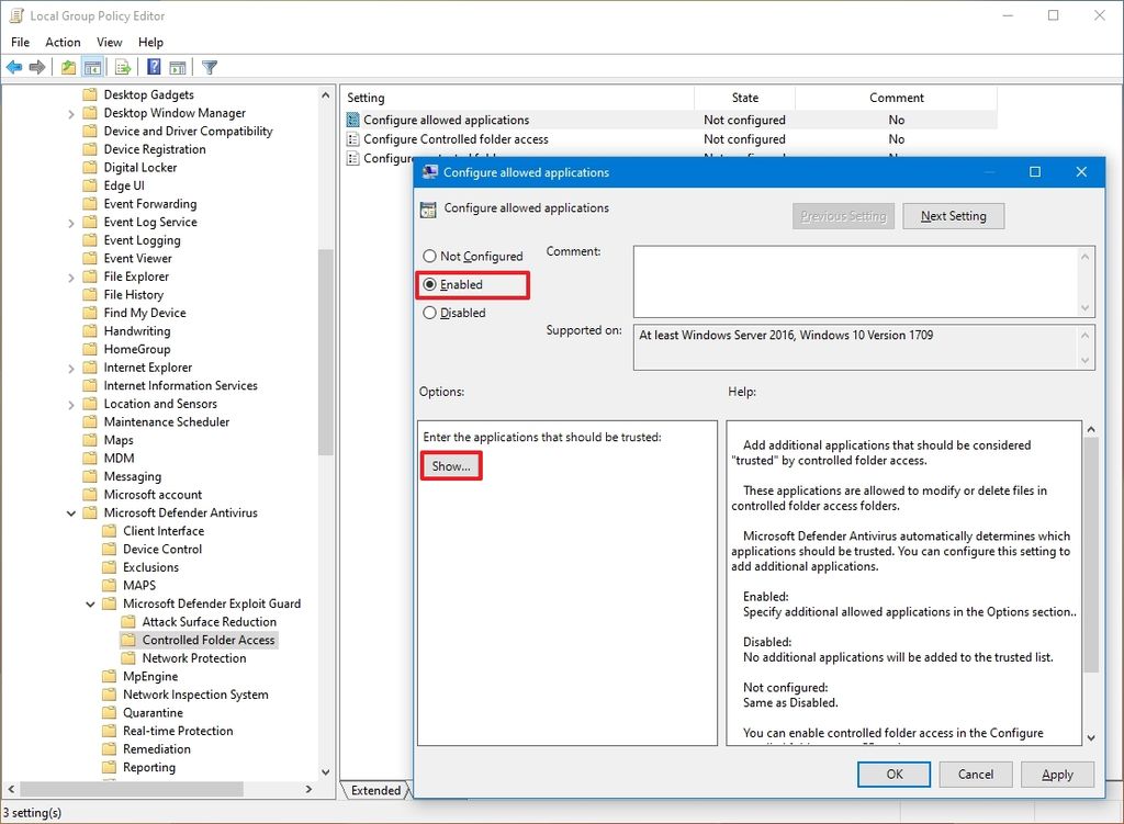 How to enable Controlled folder access to protect data from ransomware ...
