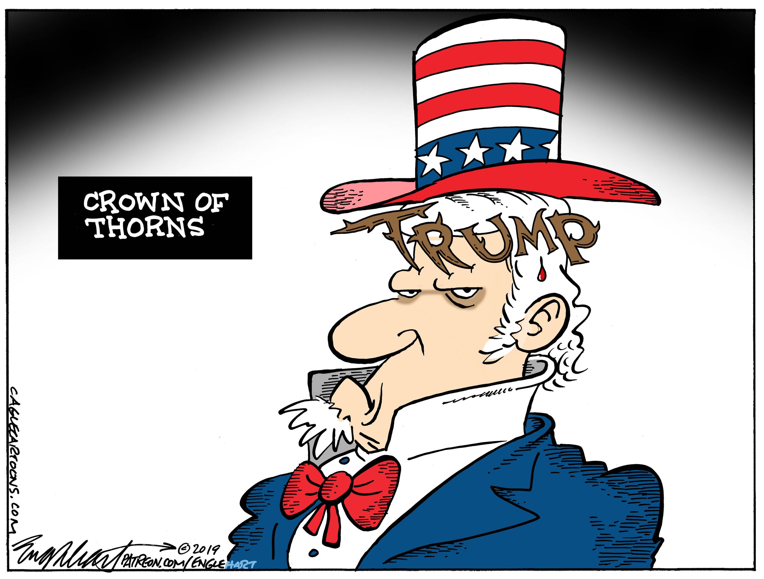Political Cartoon U.S. Trump Easter crown of thorns | The Week