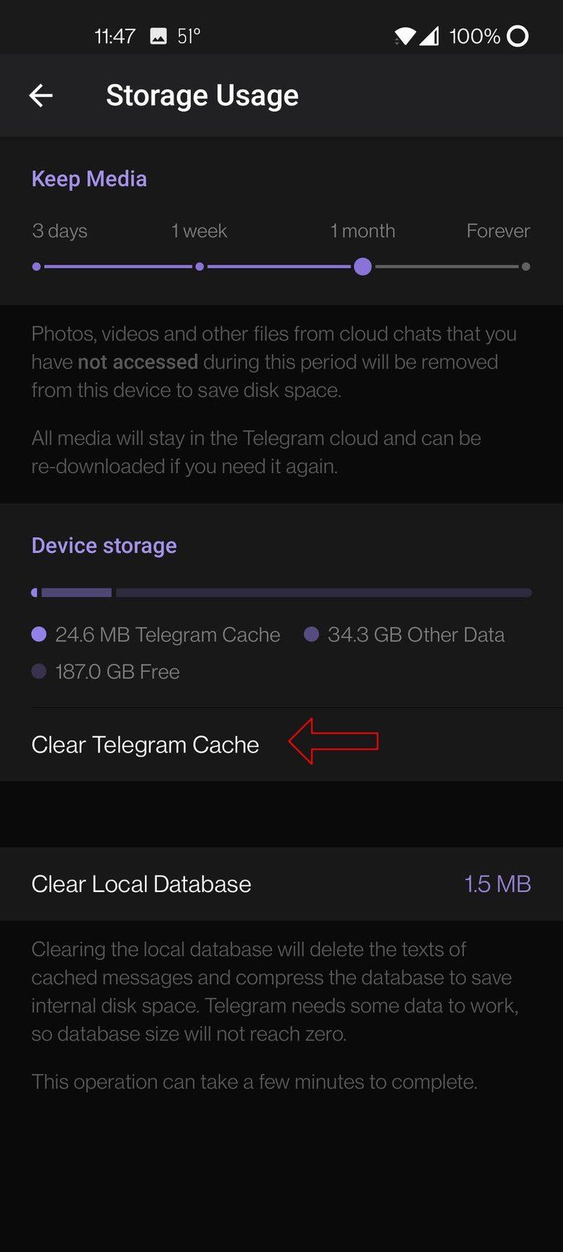 How to free up storage space on your phone from the Telegram app ...