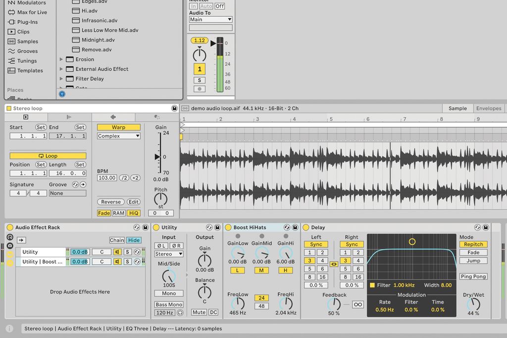 How to use mid/side EQ in Ableton Live: "When we split mid and sides ...