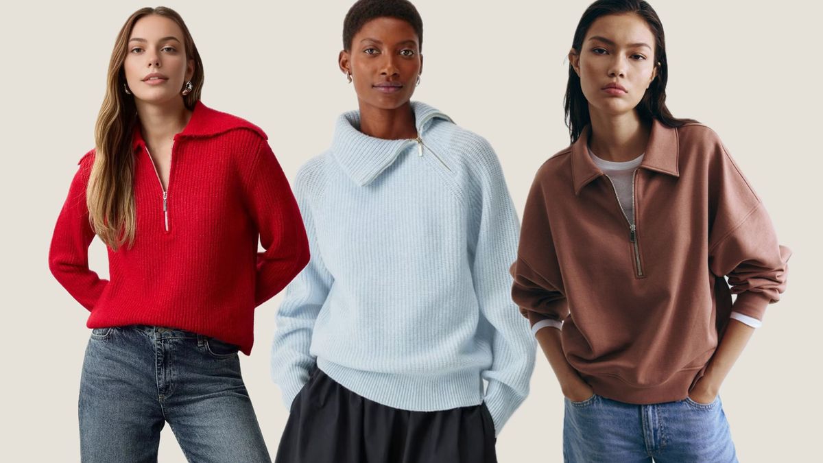 Pep up your wardrobe with a trending quarter-zip sweater | Woman & Home