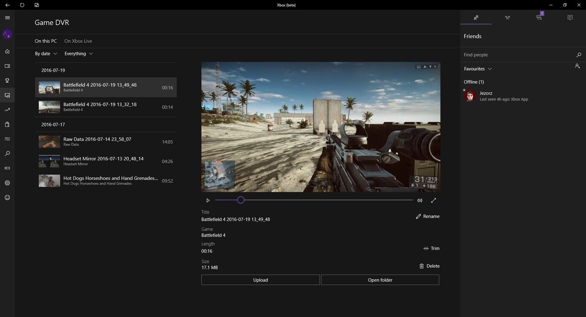 How to share your PC game clips with the Xbox app on Windows 10 ...
