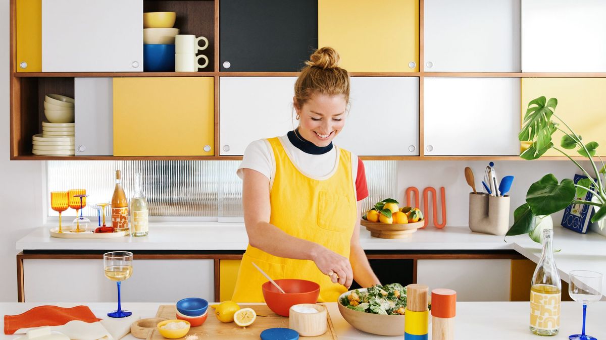 Molly Baz's monochromatic kitchens is one of my absolute favorites ...