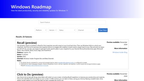 Microsoft reveals new Windows roadmap for feature availability ...