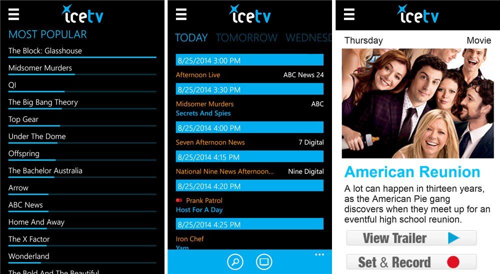 Official IceTV TV Guide app finally arrives at the Windows Phone Store ...