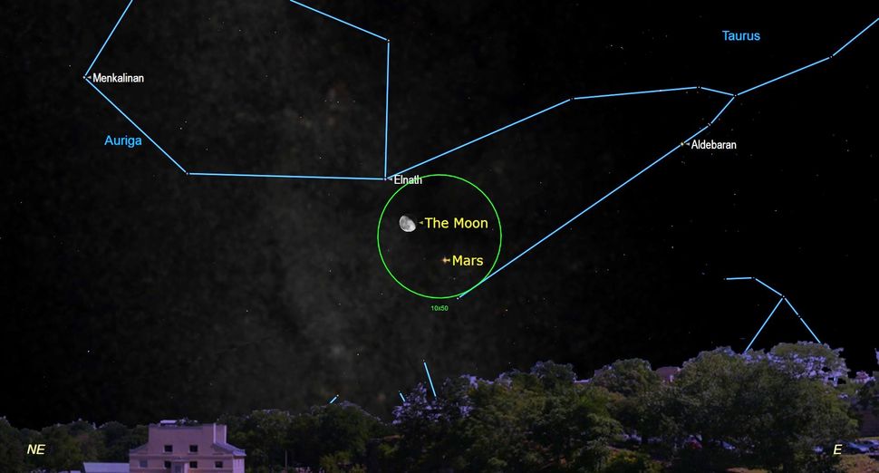 See the moon visit fiery-colored Mars in Friday night sky (Oct. 14) | Space