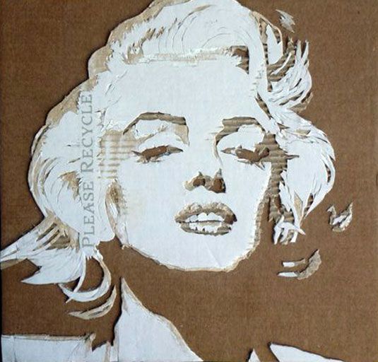 Movie stars reborn in corrugated cardboard | Creative Bloq