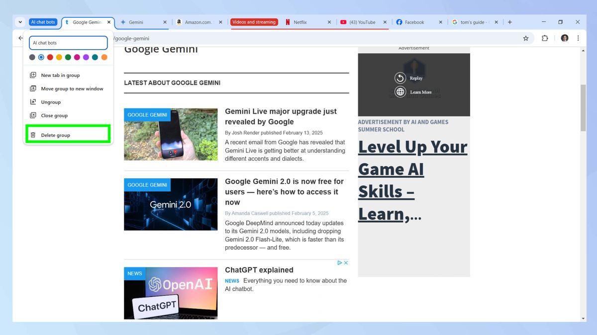 How to group tabs in Google Chrome | Tom's Guide