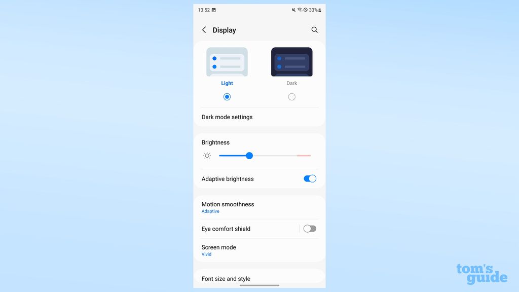 How to change display settings on the Samsung Galaxy S23 | Tom's Guide