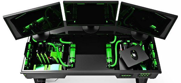 Red Harbinger puts a PC in your desk | PC Gamer