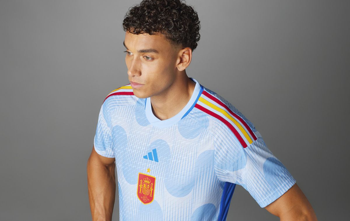 The Spain 2022 World Cup Away Kit a multi-blue masterpiece | FourFourTwo