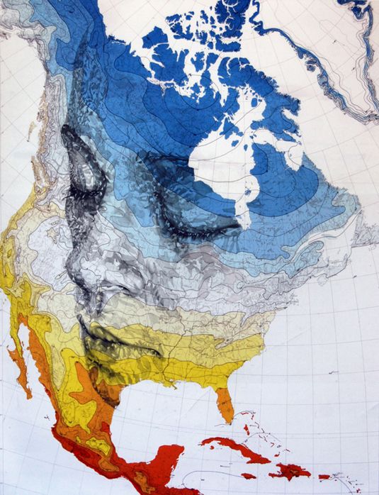 Beautiful portraits made of maps | Creative Bloq
