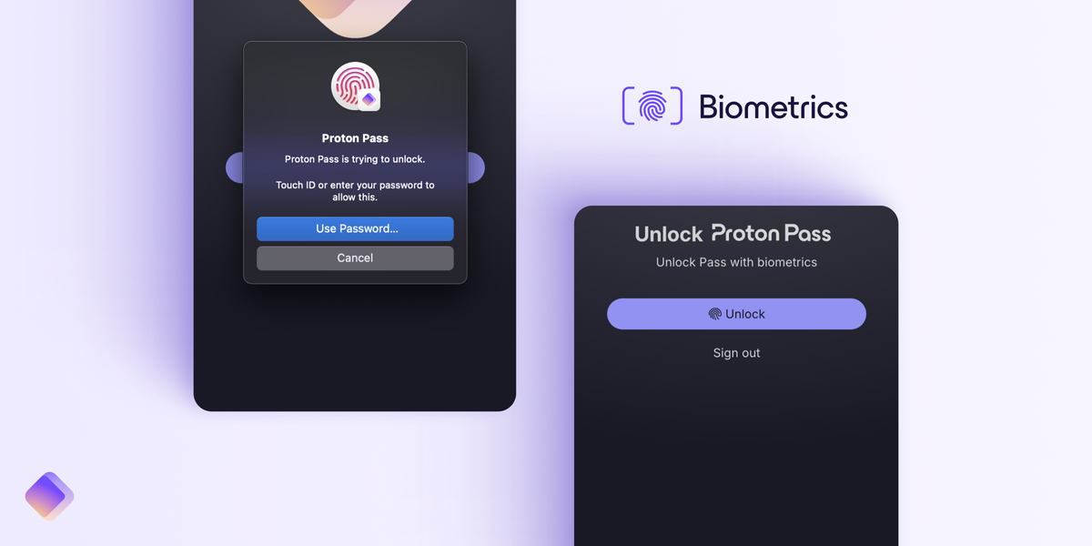 Identities and biometric authentication for Proton Pass have arrived ...