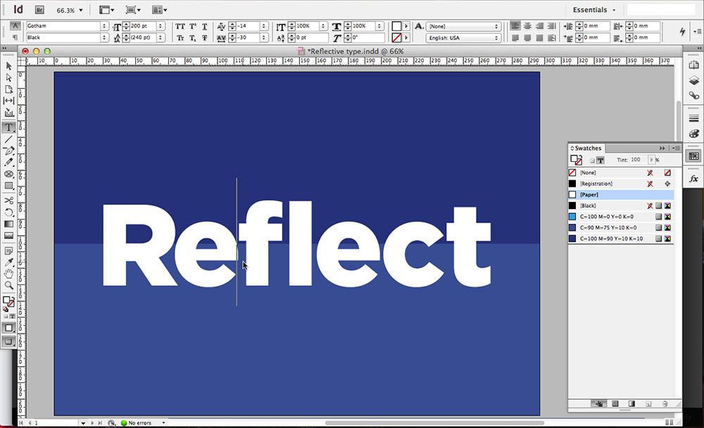 How to create reflective typography in InDesign | Creative Bloq