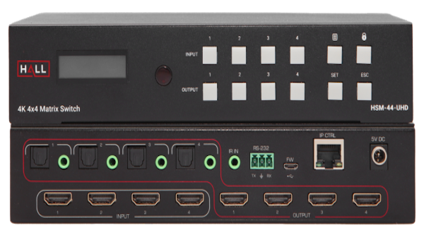 Hall Technologies Releases 4x4 Matrix Switcher | AVNetwork