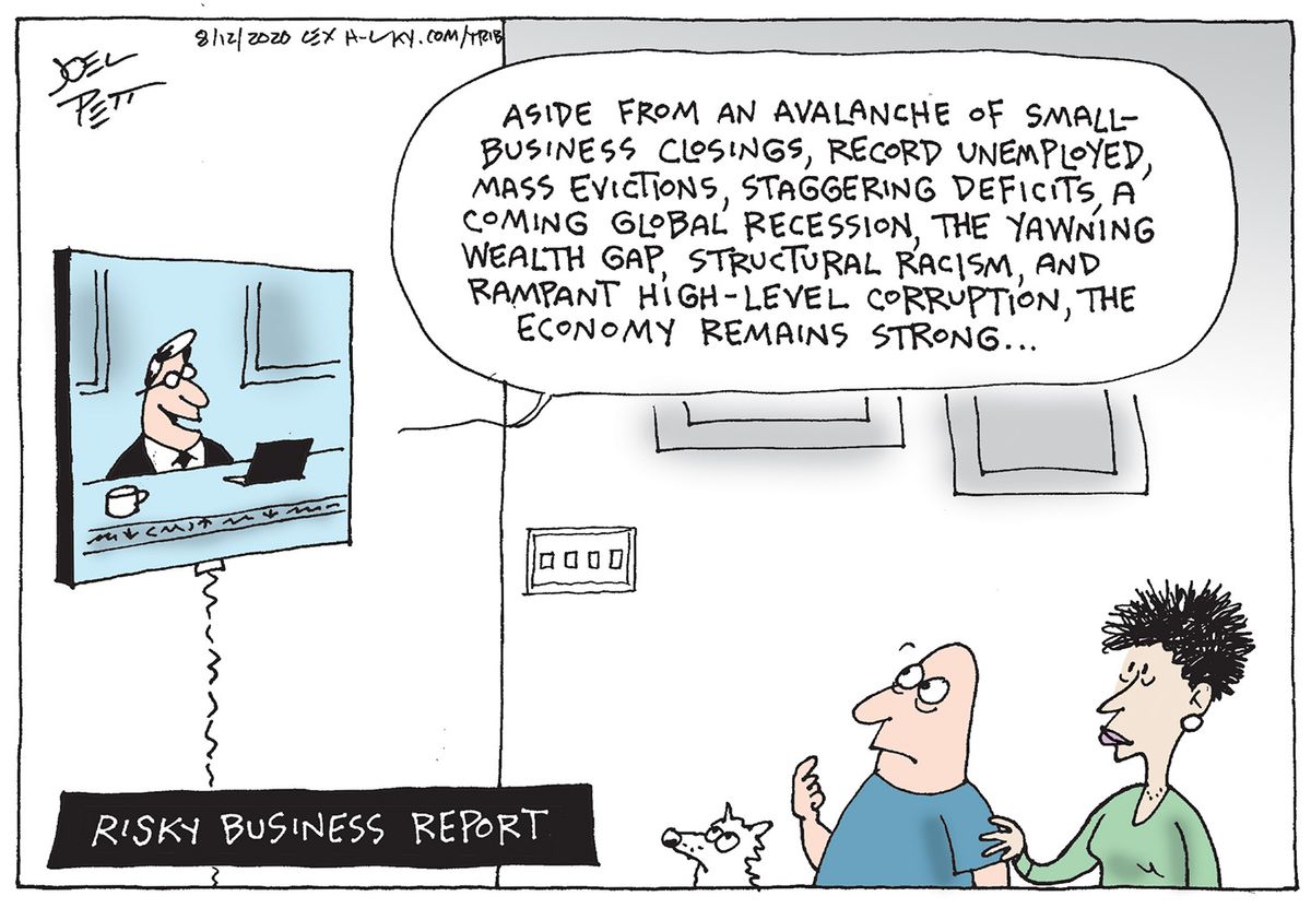 Editorial Cartoon U.S. Economic Report Unemployment Eviction Deficits ...