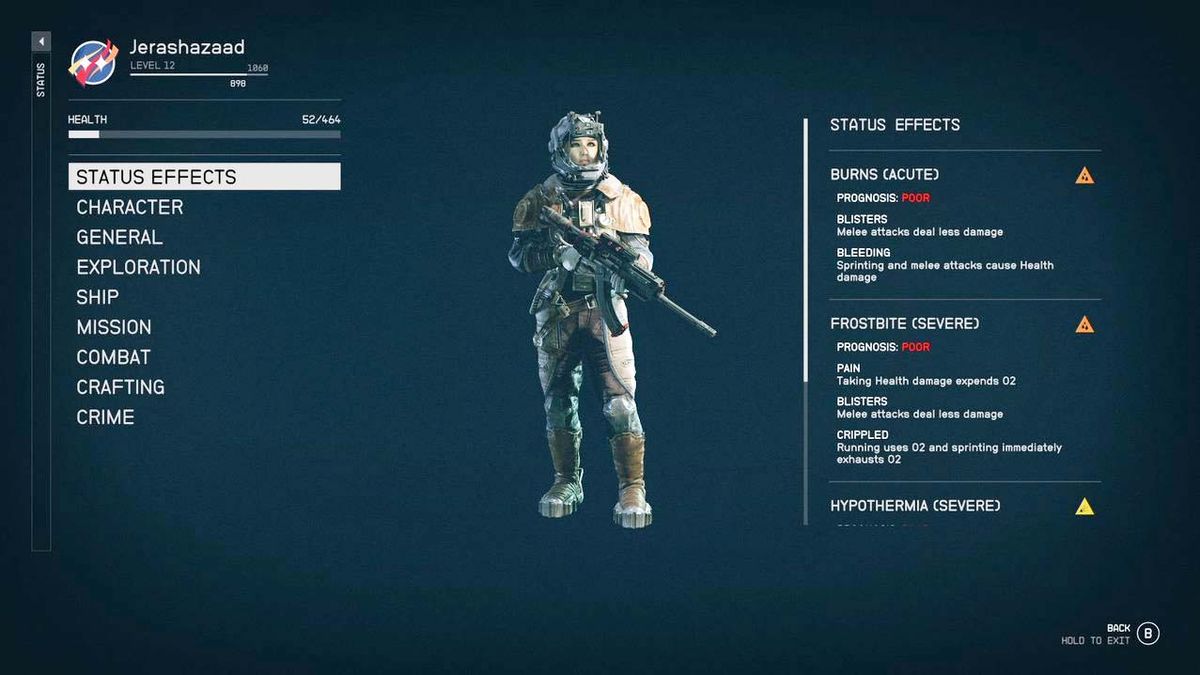 Starfield status effects and medicines explained | Windows Central