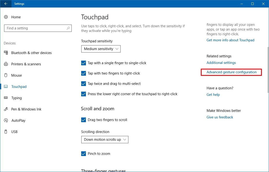 How to link keyboard shortcuts to touchpad gestures on Windows 10 ...