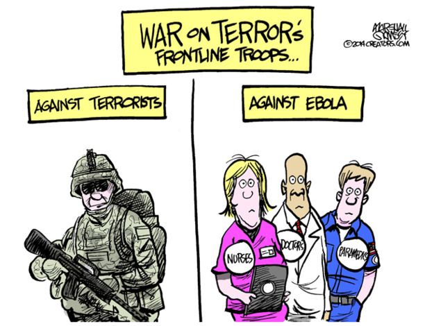 Editorial cartoon terrorism Ebola world | The Week