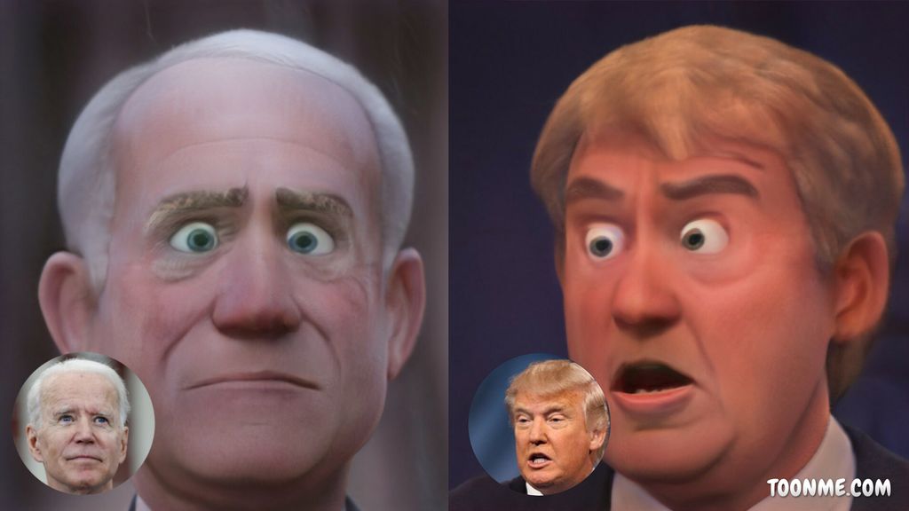 Toon Trump and Biden! Face-editing app goes viral with Disney-style ...