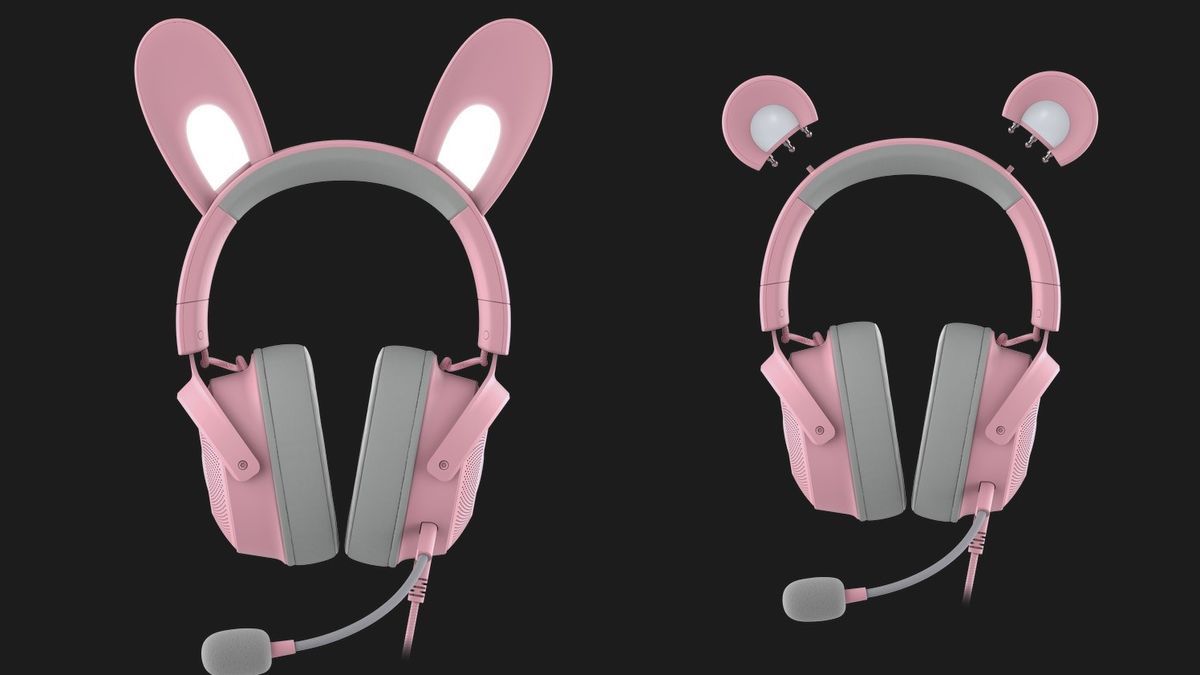 Razer Kraken Kitty V2 goes Pro ... with cat, bunny, and bear ears ...