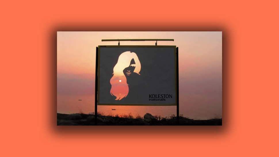This clever billboard makes genius use of its natural surroundings ...