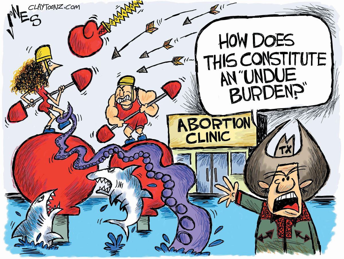 Editorial cartoon U.S. Supreme court abortion decision | The Week