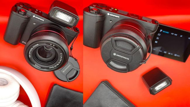 This compact camera from AgfaPhoto has a 10x zoom, funky removable ...