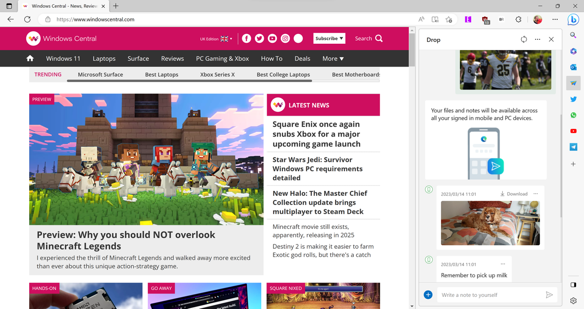 Microsoft Edge Drop is the best browser feature you're not using ...