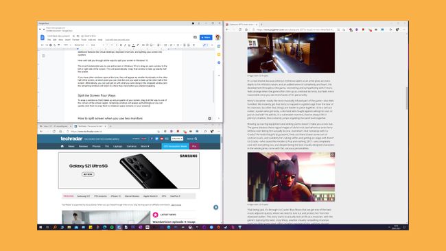How to use split screen in Windows 10 | TechRadar