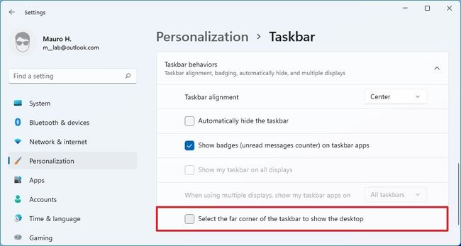 How to disable Taskbar Show desktop button on Windows 11 | Windows Central