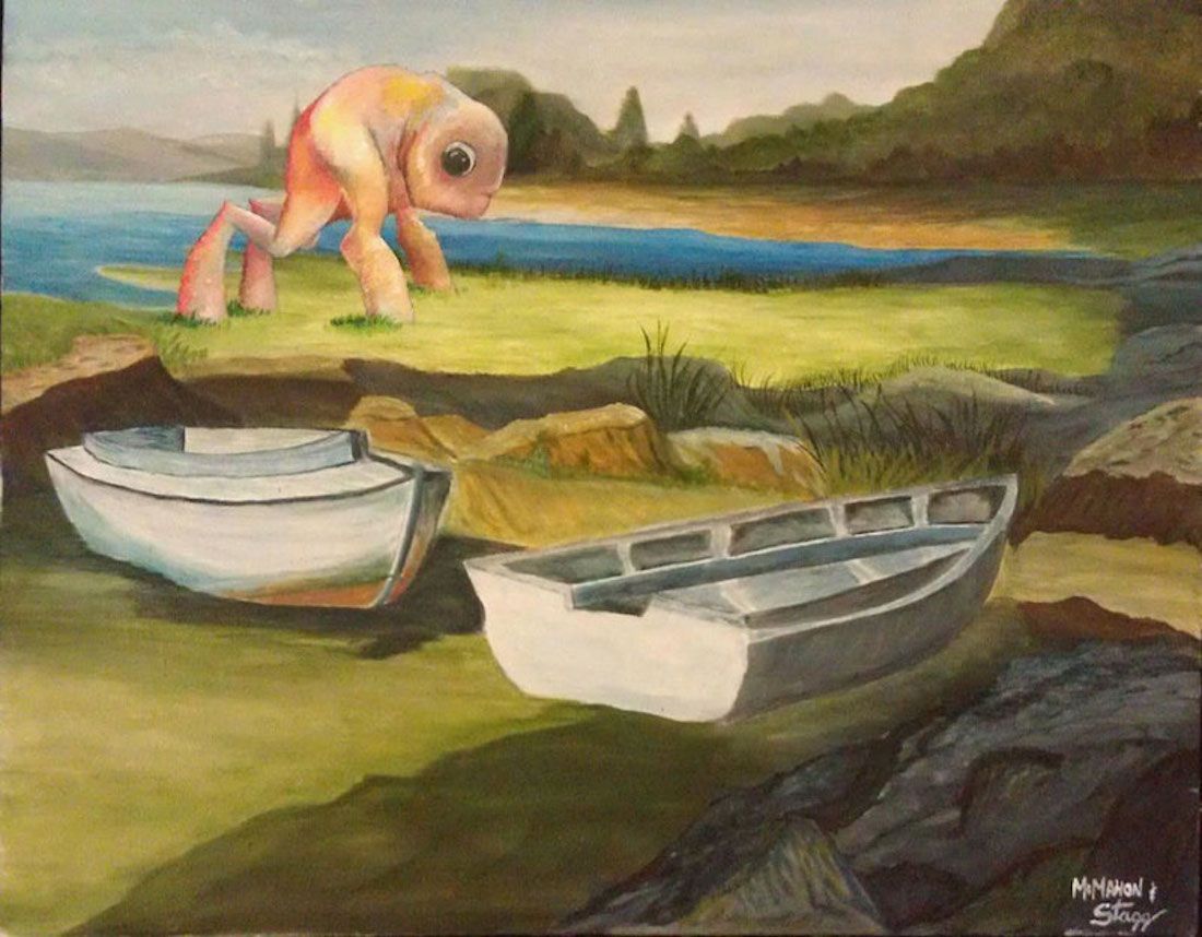 6 more monster paintings from the guy who did the new Weezer artwork ...