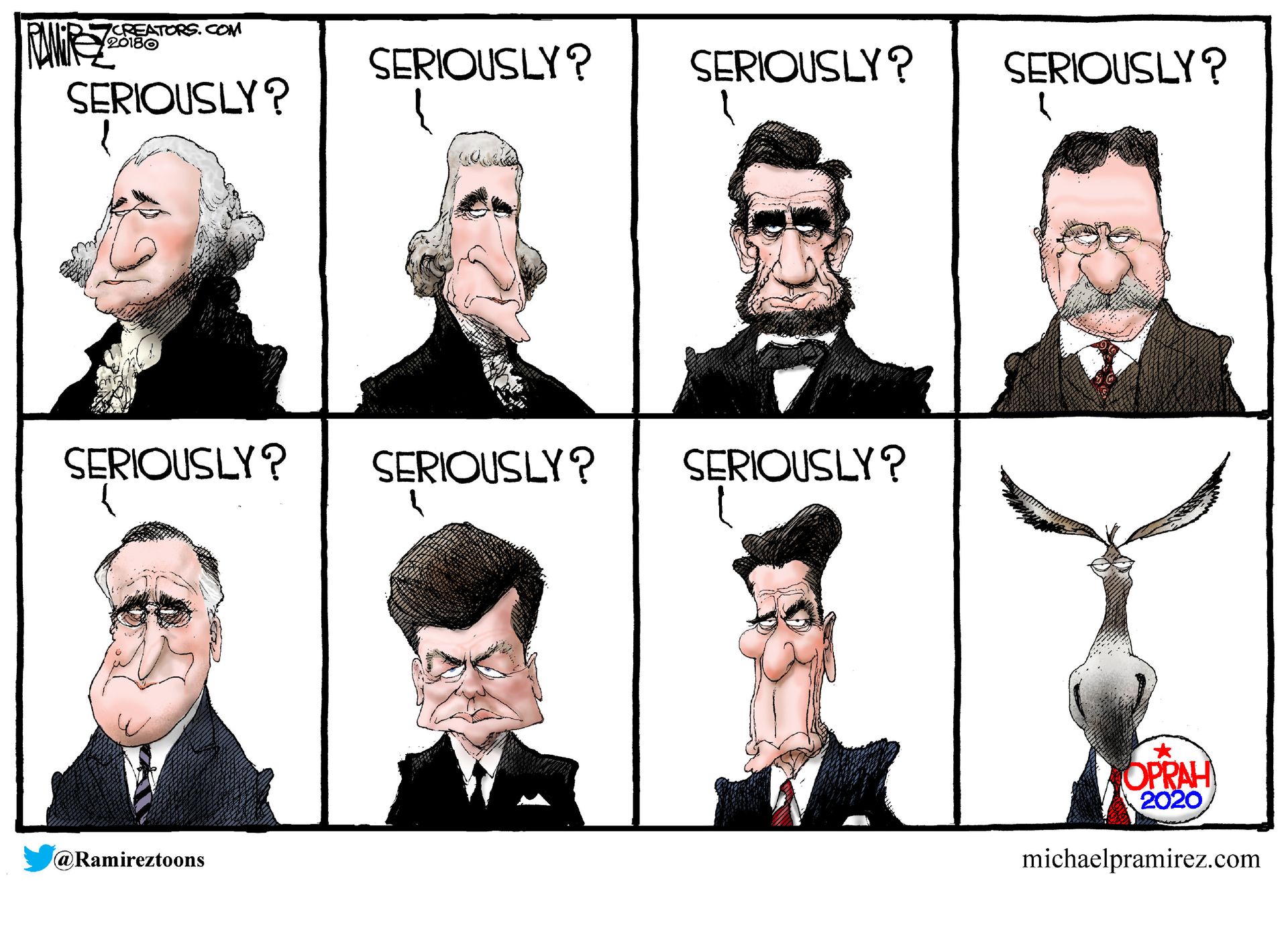 Political cartoon U.S. Oprah 2020 Democrats | The Week