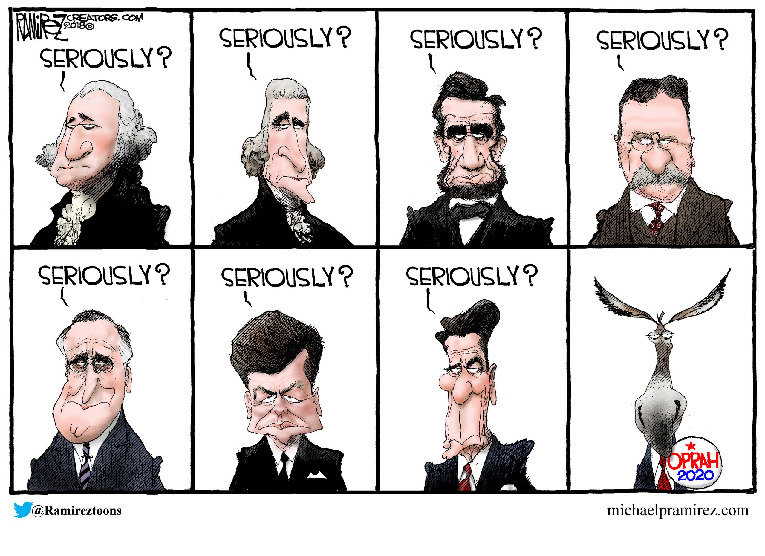 Political cartoon U.S. Oprah 2020 Democrats | The Week