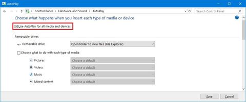 How to manage AutoPlay settings for USB drives and Memory cards on ...