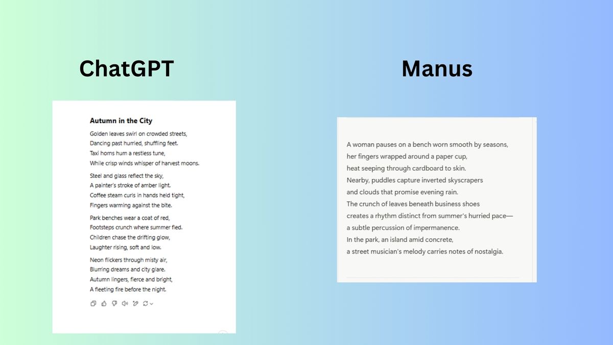I just tested Manus vs ChatGPT with 5 prompts — here's the winner | Tom ...